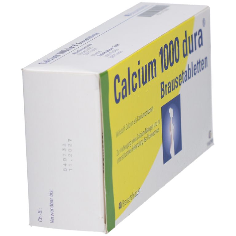 Calcium-dura® 1000 Brausetabletten 40 St - Shop Apotheke