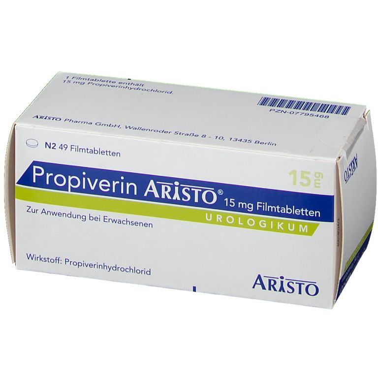 Propiverin Aristo® 15 mg 49 St mit dem E-Rezept kaufen - Shop Apotheke