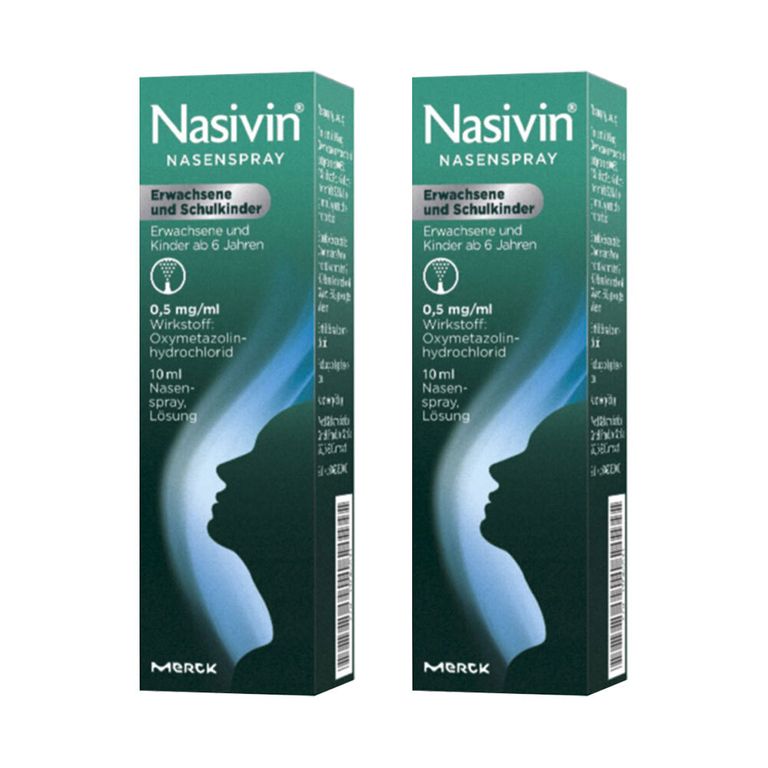 Nasivin® Nasenspray für Erwachsene und Schulkinder 2x10 ml - Shop Apotheke