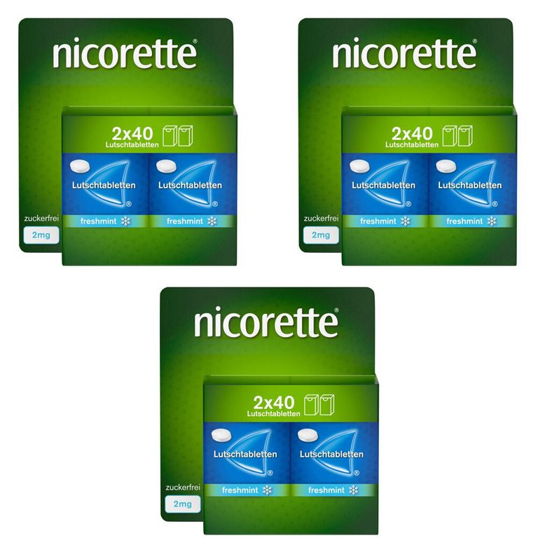 nicorette Lutschtablette freshmint 2 mg Nikotin zum Rauchen aufhören ...