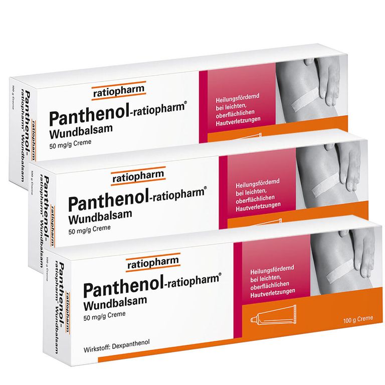 Panthenol ratiopharm - Wundsalbe für die Haut 3x100 g - Shop Apotheke
