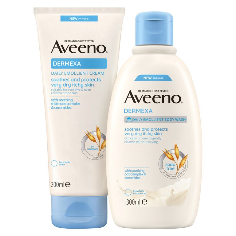 Aveeno® Dermexa Emollentien Creme & Duschcreme mit Haferkomplex ...