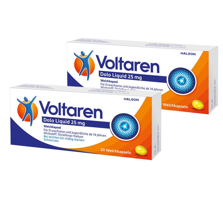 Voltaren Dolo Liquid 25 mg Weichkapseln, gegen Muskelschmerzen 2x20 St ...