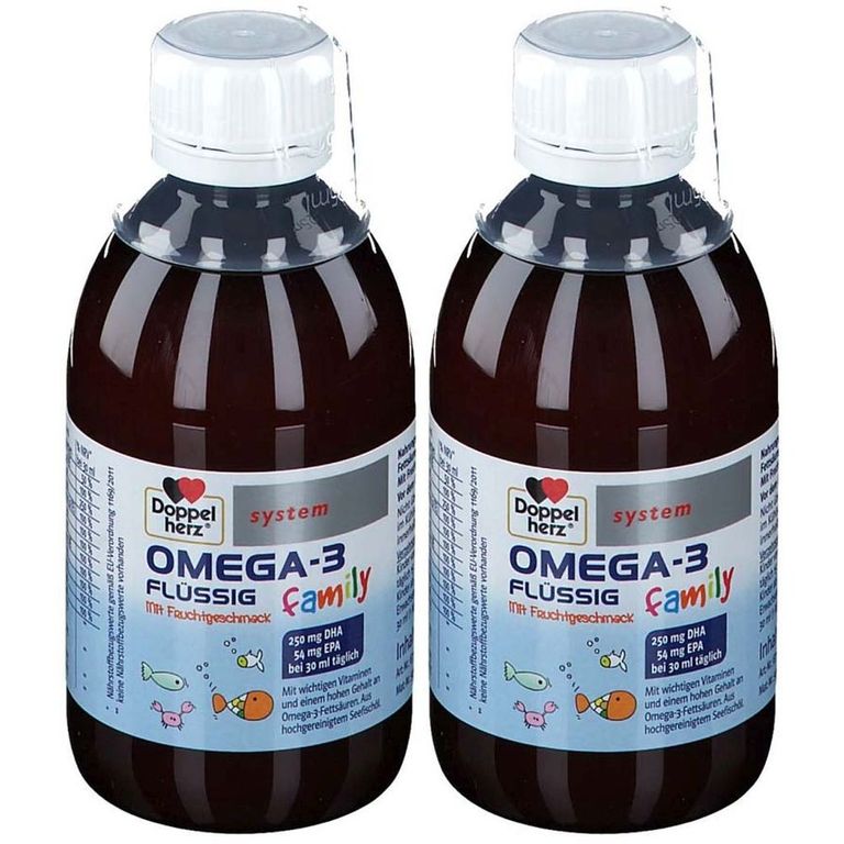 Doppelherz® system OMEGA-3 flüssig family 2x250 ml - Shop Apotheke