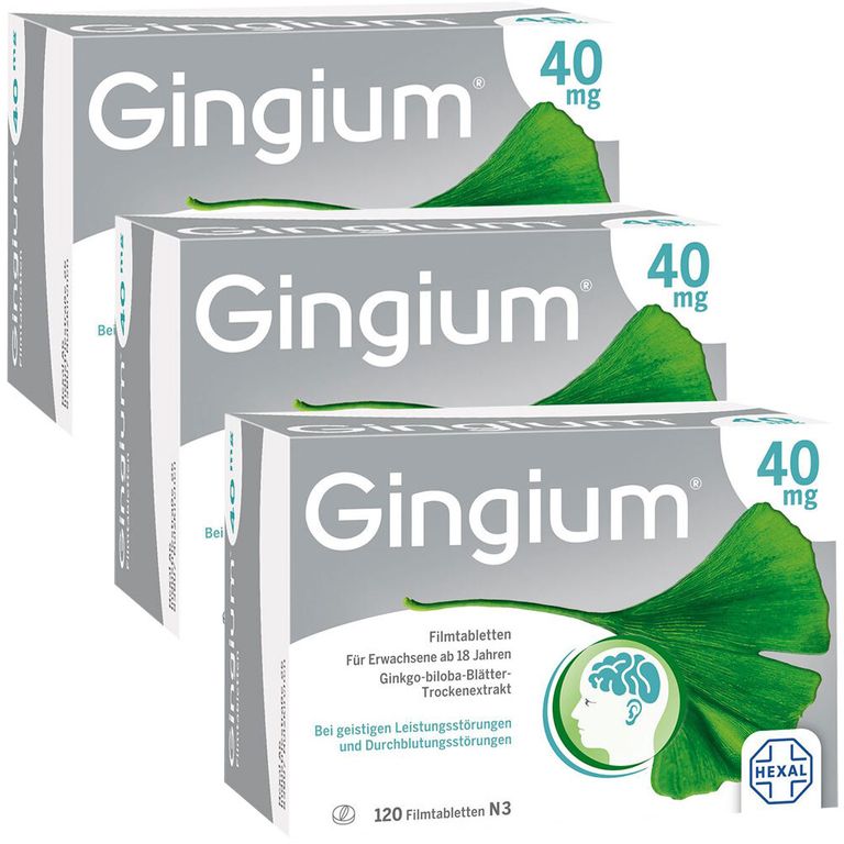 Gingium® 40 mg 3x120 St - Shop Apotheke