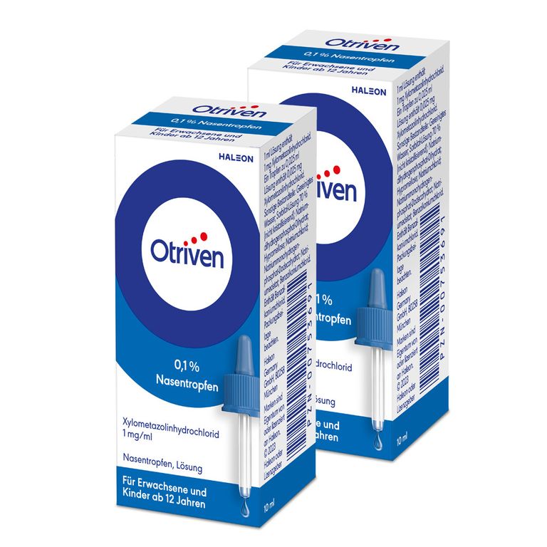 Otriven gegen Schnupfen 0,1 % Nasentropfen 2x10 ml - Shop Apotheke