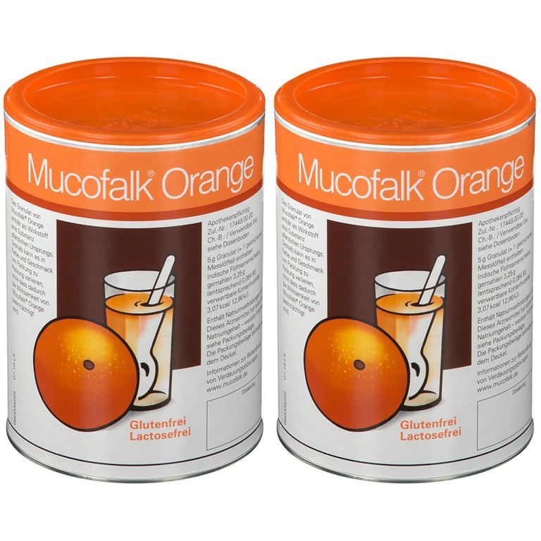 Mucofalk® Orange Dose Granulat 2x300 g - Shop Apotheke