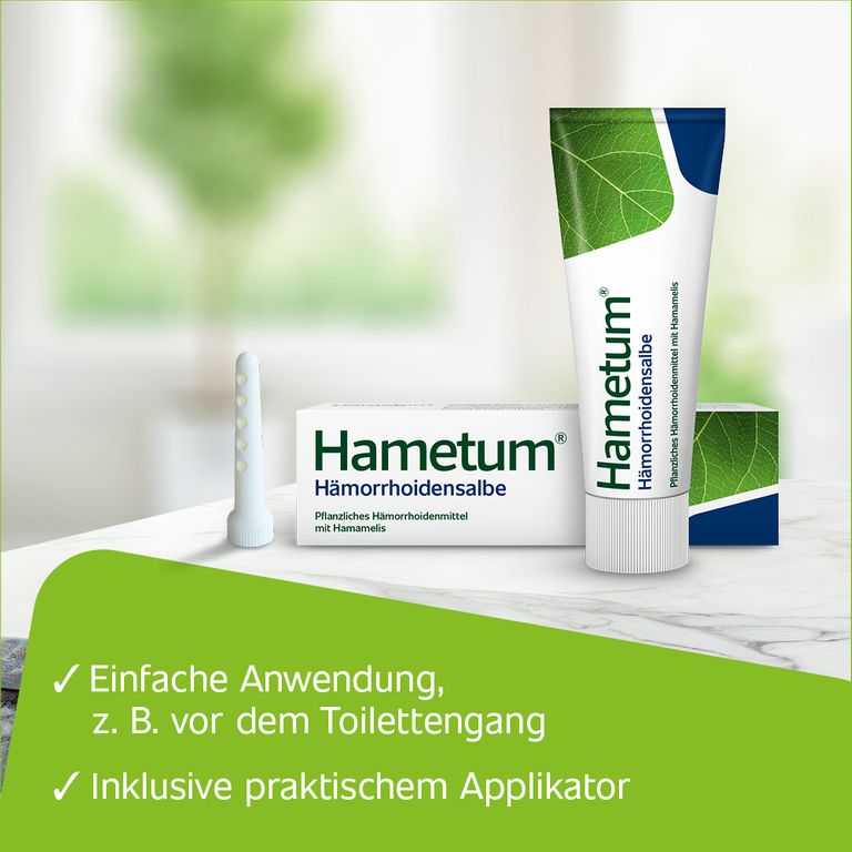 Hametum® Hämorrhoidensalbe mit Applikator 2x50 g - Shop Apotheke