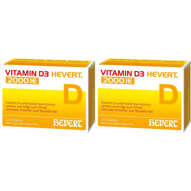 VITAMIN D3 HEVERT® 2000 IE* 2x120 St - Shop Apotheke