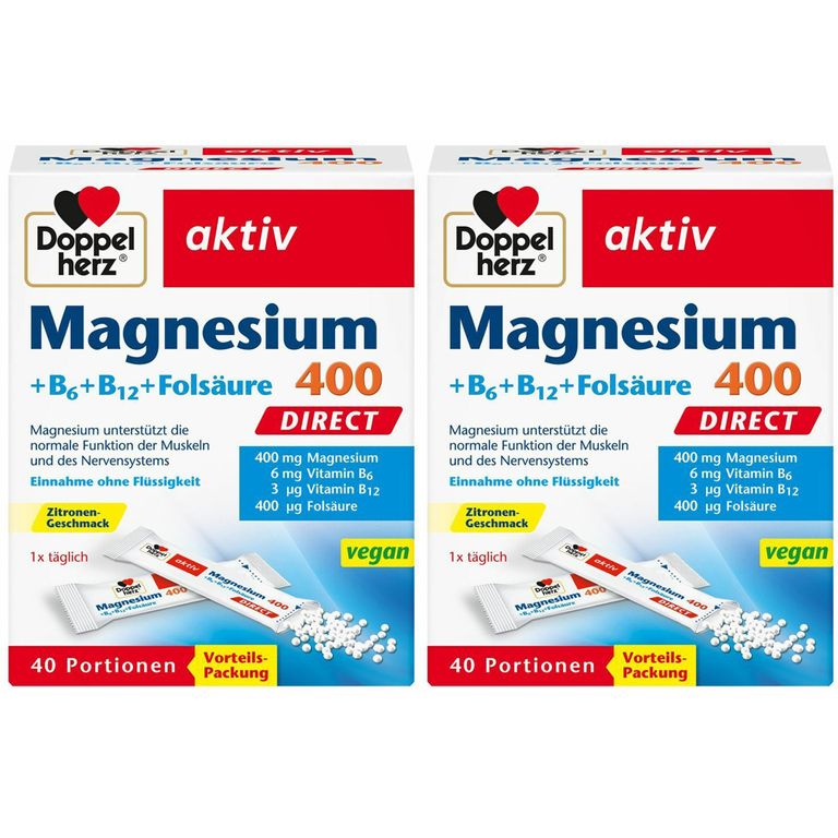 Doppelherz Magnesium 400 DIRECT 2x40 St - Shop Apotheke