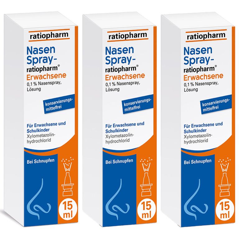 NasenSpray ratiopharm® Erwachsene 3x15 ml - Shop Apotheke