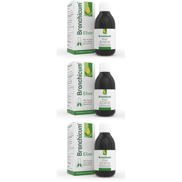 Bronchicum Elixir - Hustensaft bei akuter Bronchitis und Husten 3x250 ...