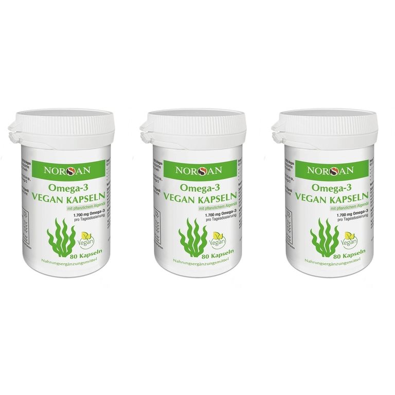 NORSAN Omega-3 Vegan Algenöl Kapseln 3x80 St - Shop Apotheke