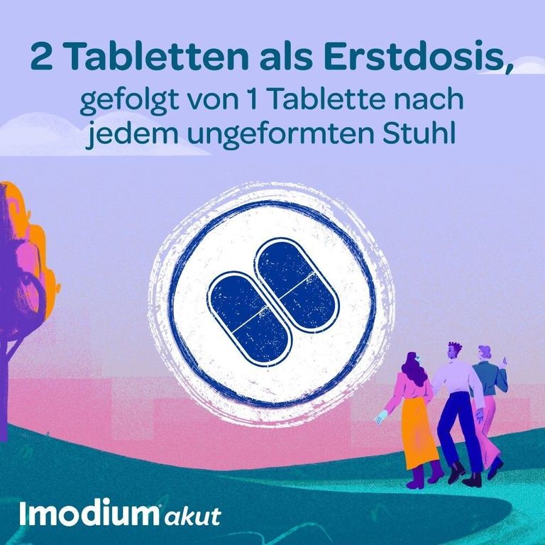 Imodium® akut Duo - Loperamid und Simeticon bei akutem Durchfall mit ...
