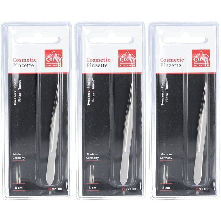 Pinzette, vernickelt, spitz 3x1 St - Shop Apotheke