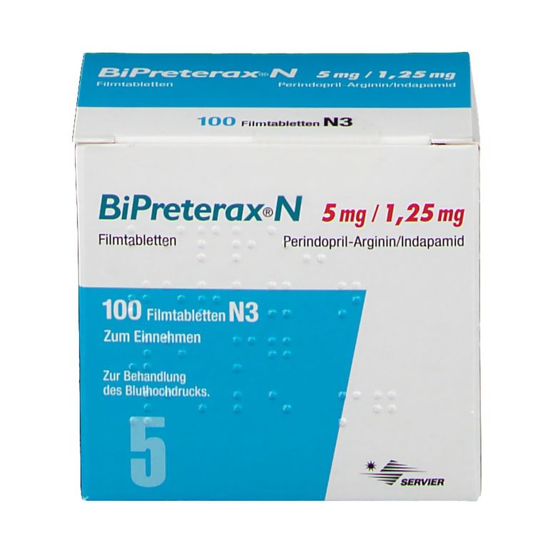 BiPreterax® N 5 mg/1,25 mg 100 St mit dem E-Rezept kaufen - Shop Apotheke