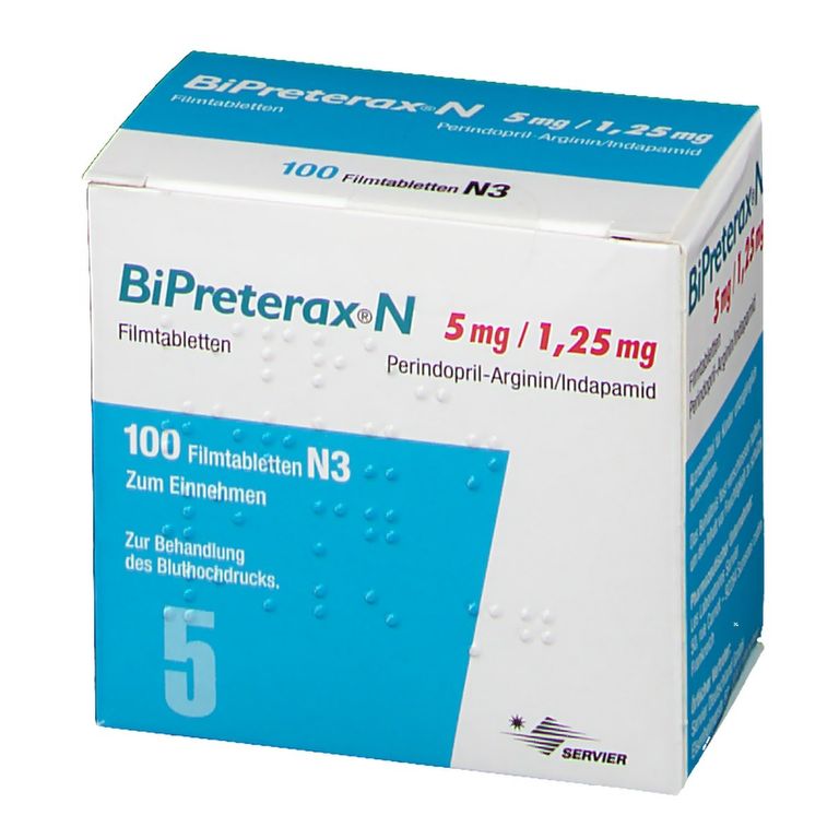 BiPreterax® N 5 mg/1,25 mg 100 St mit dem E-Rezept kaufen - Shop Apotheke