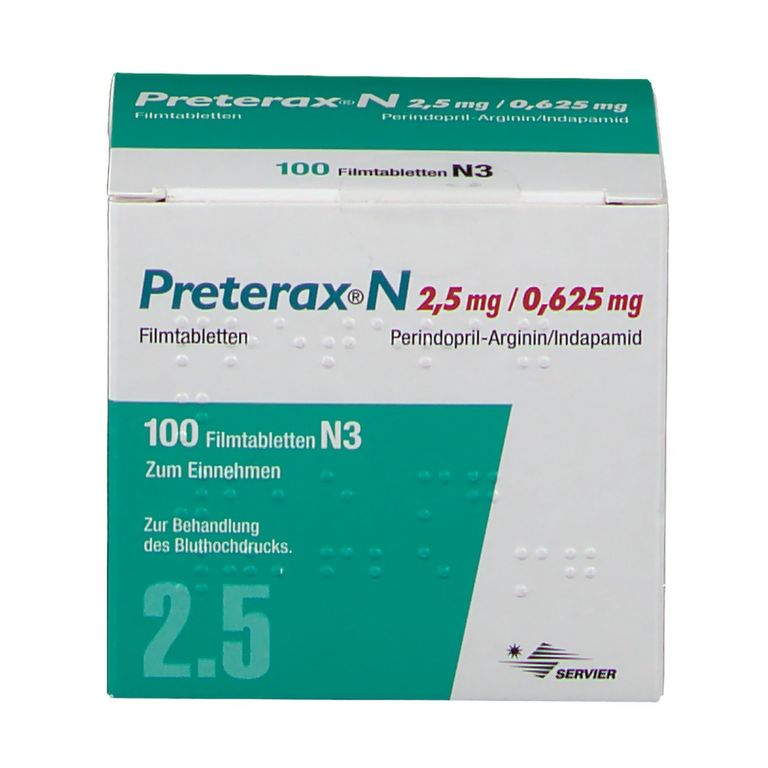 Preterax® N 2,5 mg/0,625 mg 100 St mit dem E-Rezept kaufen - Shop Apotheke
