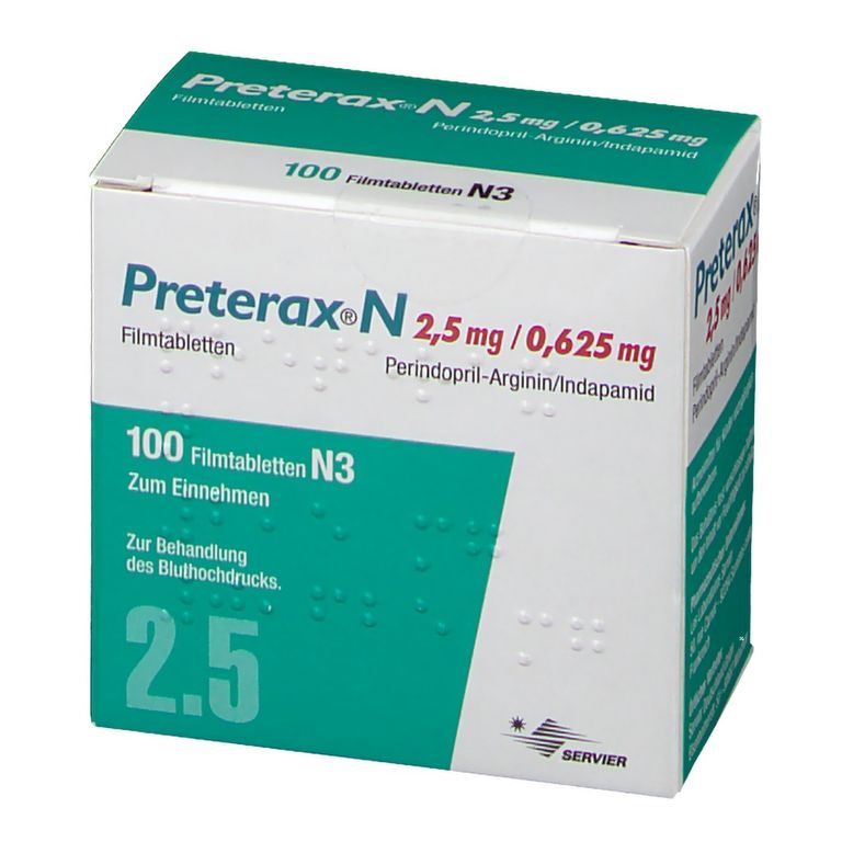 Preterax® N 2,5 mg/0,625 mg 100 St mit dem E-Rezept kaufen - Shop Apotheke