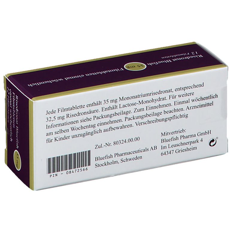 Risedronat Bluefish 35 mg einmal wöchentlich 12 St mit dem E-Rezept ...