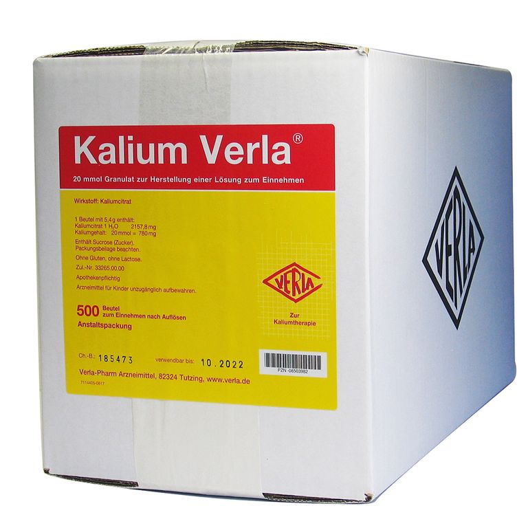 Kalium Verla® Granulat Beutel 500 St - Shop Apotheke