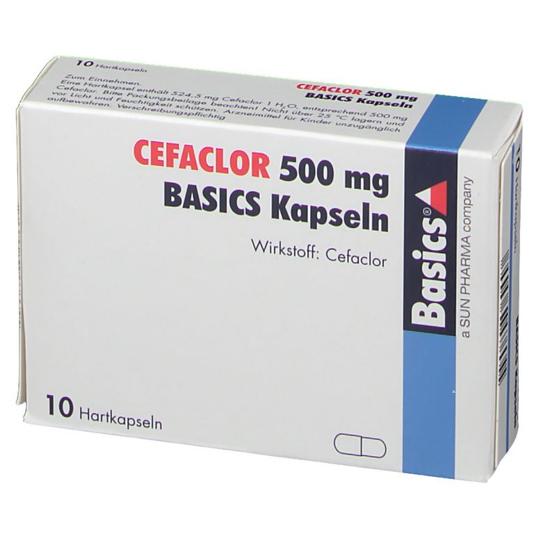 CEFACLOR 500 mg BASICS 10 St mit dem E-Rezept kaufen - Shop Apotheke