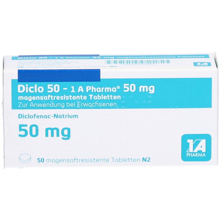 Diclo 50 1A Pharma® 50 St mit dem E-Rezept kaufen - Shop Apotheke