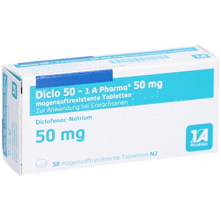 Diclo 50 1A Pharma® 50 St mit dem E-Rezept kaufen - Shop Apotheke