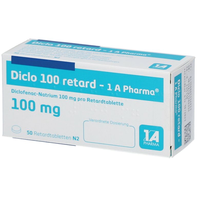 Diclo 100 ard 1A Pharma® 50 St mit dem E-Rezept kaufen - Shop Apotheke
