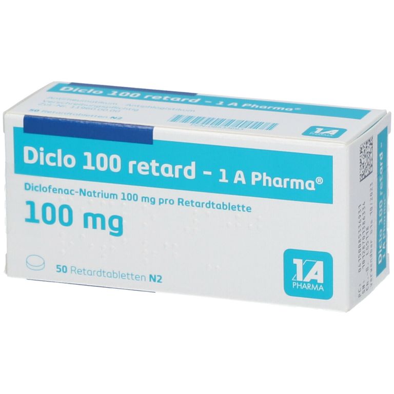 Diclo 100 ard 1A Pharma® 50 St mit dem E-Rezept kaufen - Shop Apotheke