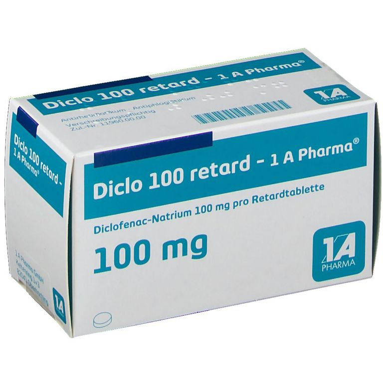 Diclo 100 ard 1A Pharma® 50 St mit dem E-Rezept kaufen - Shop Apotheke