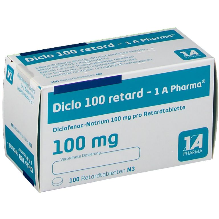 Diclo 100 ard 1A Pharma® 100 St mit dem E-Rezept kaufen - Shop Apotheke