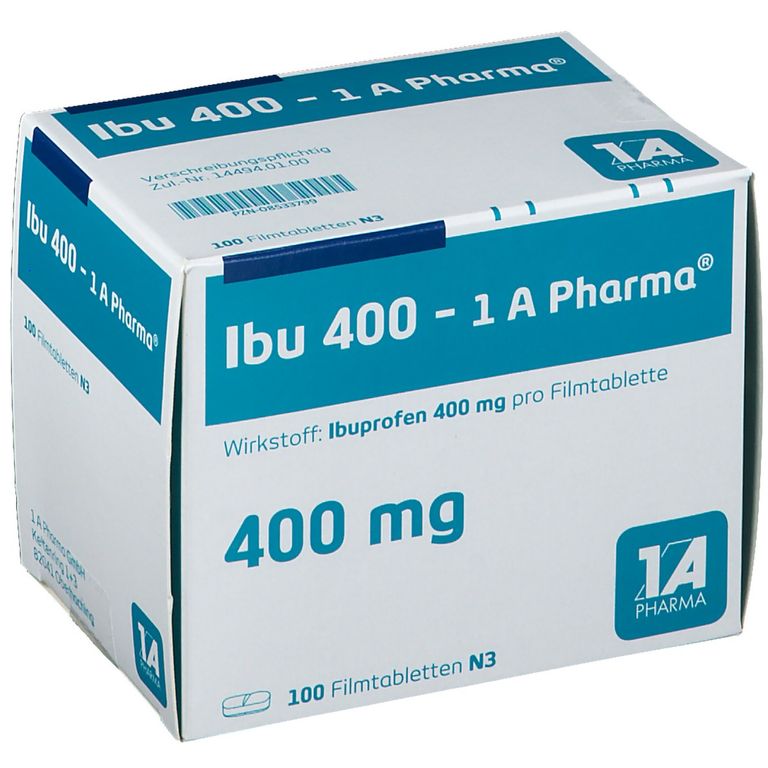Ibu 400 1A Pharma® 100 St mit dem E-Rezept kaufen - Shop Apotheke