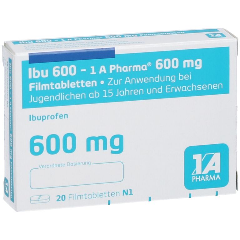 Ibu 600 1A Pharma® 20 St mit dem E-Rezept kaufen - Shop Apotheke