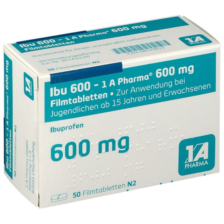 Ibu 600 1A Pharma® 50 St mit dem E-Rezept kaufen - Shop Apotheke
