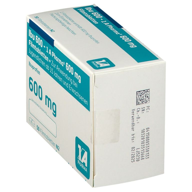 Ibu 600 1A Pharma® 50 St mit dem E-Rezept kaufen - Shop Apotheke