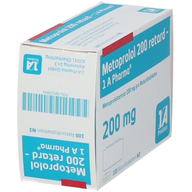 Metoprolol 200 1A Phar 100 St mit dem E-Rezept kaufen - Shop Apotheke