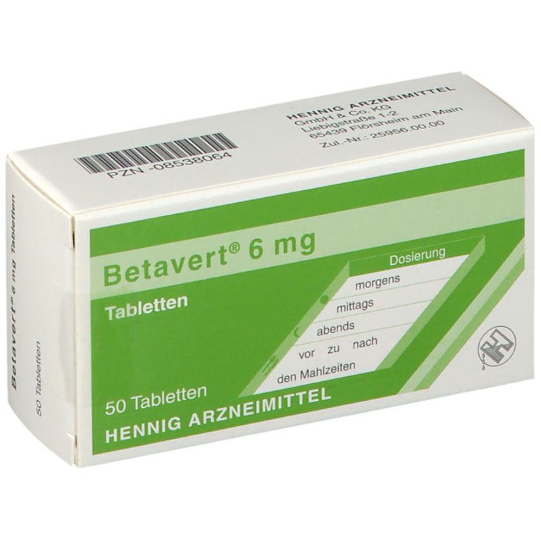 Betavert® 6 mg 50 St mit dem E-Rezept kaufen - Shop Apotheke