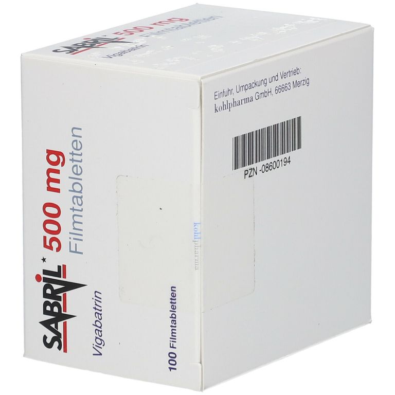SABRIL 500 mg Filmtabletten 100 St mit dem E-Rezept kaufen - Shop Apotheke