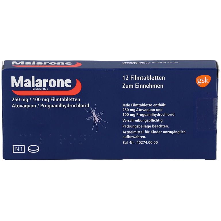 Malarone®250 mg/100 mg 12 St mit dem E-Rezept kaufen - Shop Apotheke