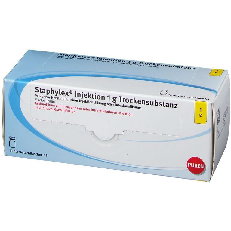 Staphylex® Injektion 1 g 10 St mit dem E-Rezept kaufen - Shop Apotheke
