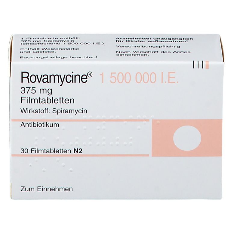 Rovamycine® 1 500 000 I.E. 375 mg 30 St mit dem E-Rezept kaufen - Shop ...
