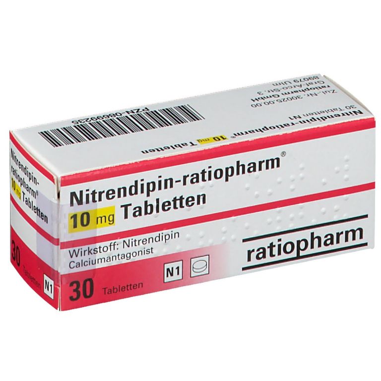 Nitrendipin-ratiopharm® 10 mg 30 St mit dem E-Rezept kaufen - Shop Apotheke