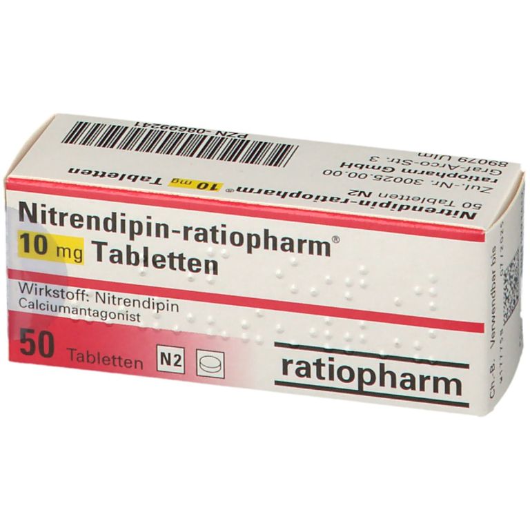 Nitrendipin-ratiopharm® 10 mg 50 St mit dem E-Rezept kaufen - Shop Apotheke