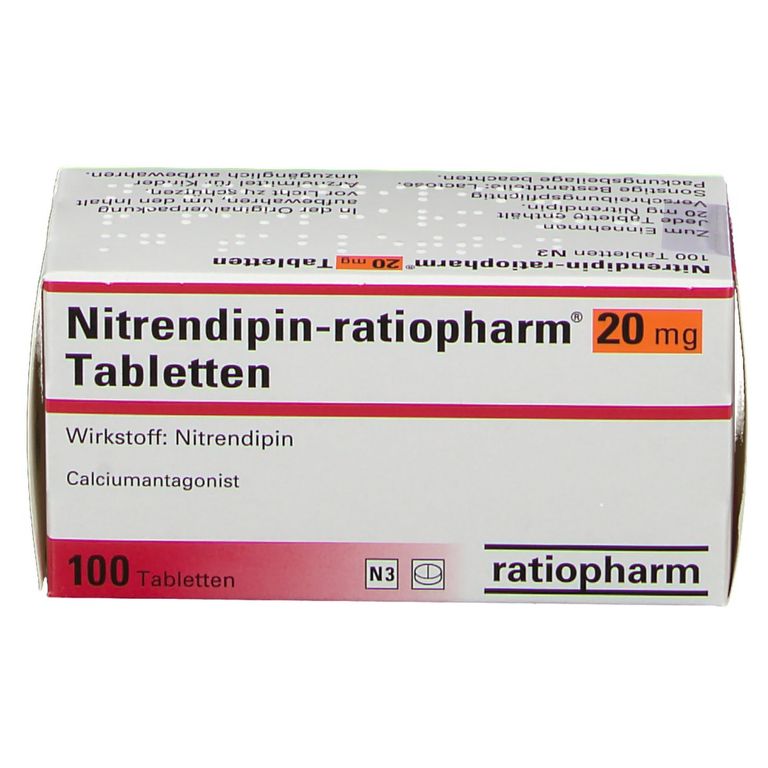 Nitrendipin-ratiopharm® 20 mg 100 St mit dem E-Rezept kaufen - Shop ...