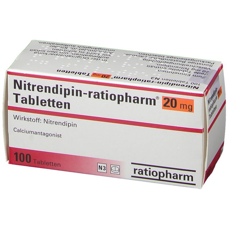 Nitrendipin-ratiopharm® 20 mg 100 St mit dem E-Rezept kaufen - Shop ...