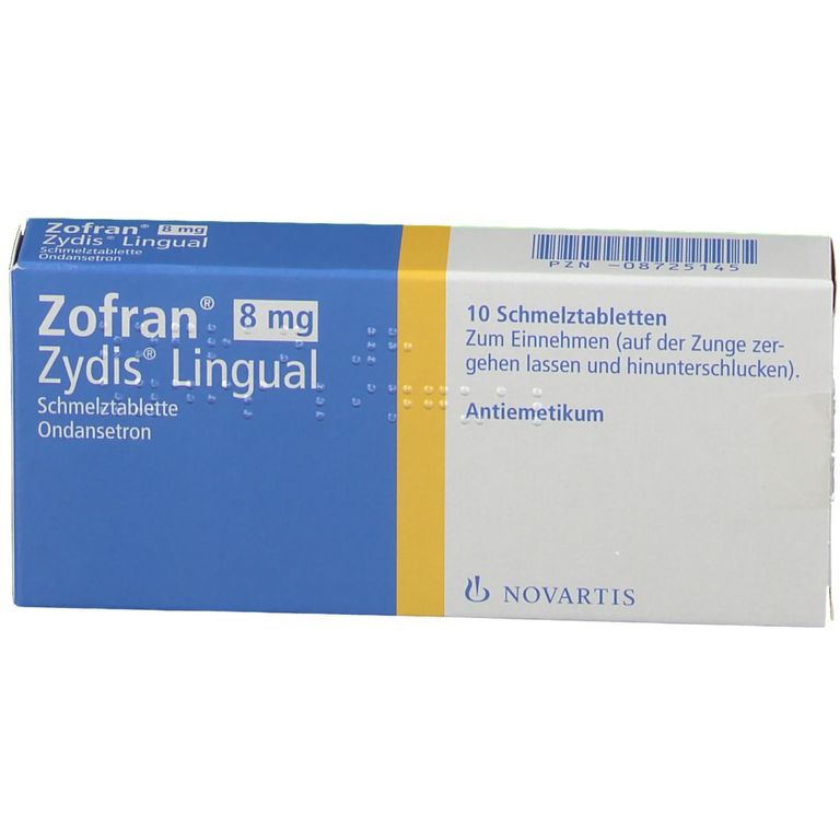 Zofran® 8 mg Zydis® Lingual 10 St mit dem E-Rezept kaufen - Shop Apotheke