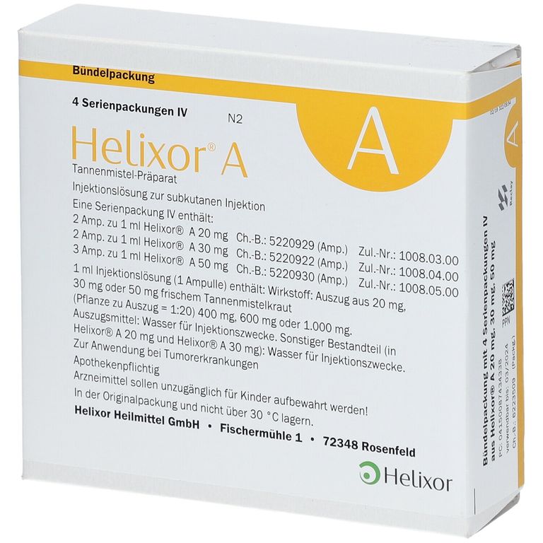Helixor® A Serienpackung IV 4x7 St - Shop Apotheke