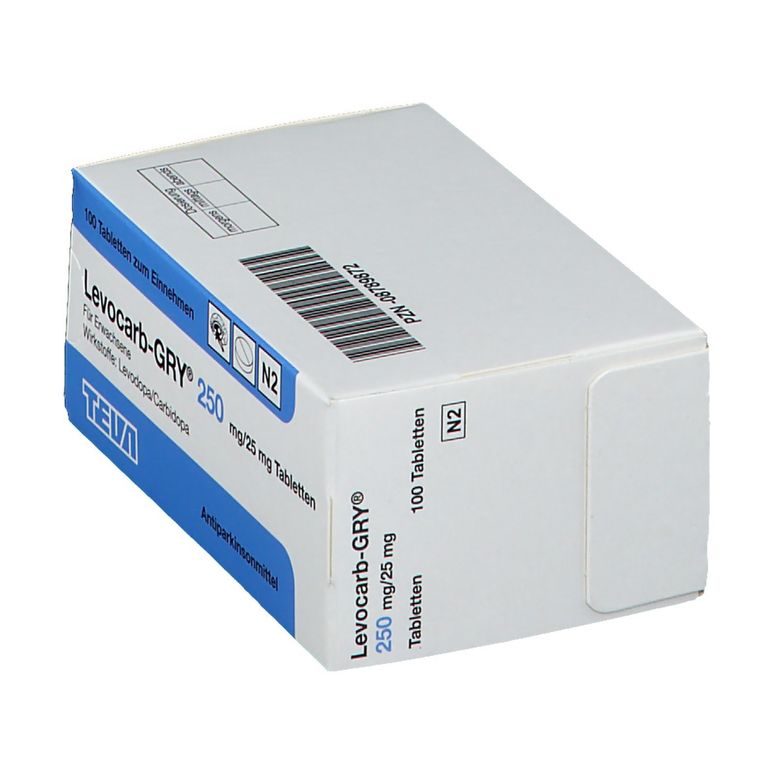 Levocarb-GRY® 250 mg/25 mg 100 St mit dem E-Rezept kaufen - Shop Apotheke