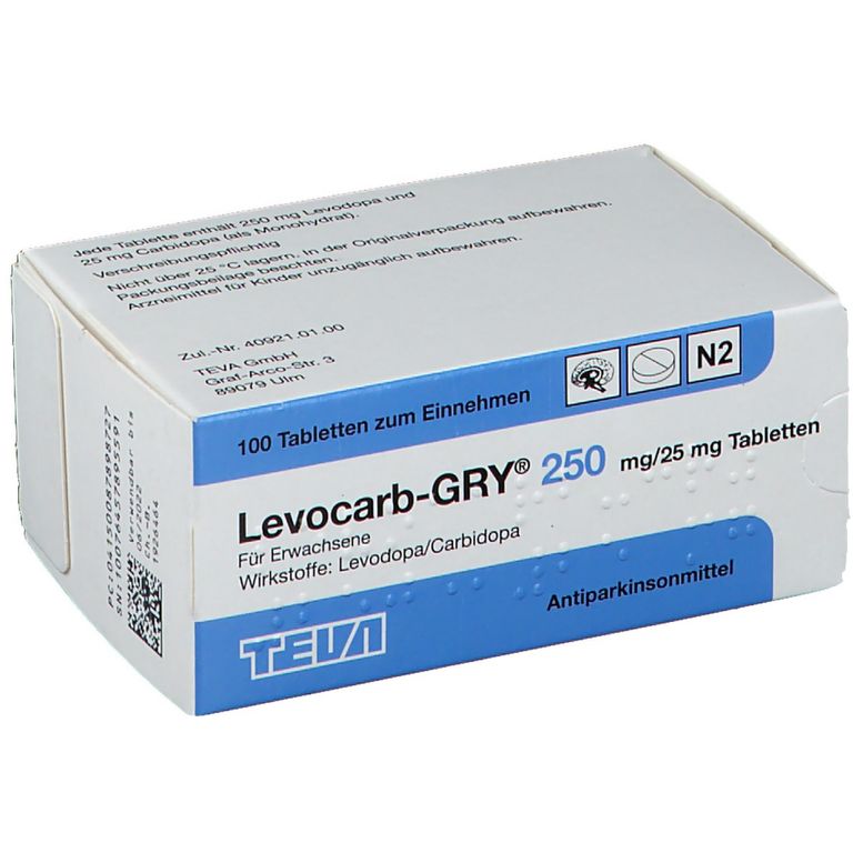 Levocarb-GRY® 250 mg/25 mg 100 St mit dem E-Rezept kaufen - Shop Apotheke
